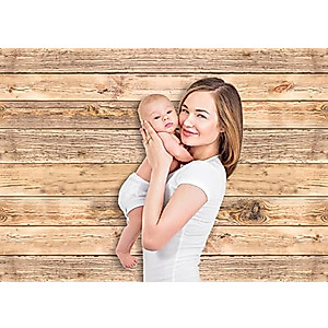 Alltten 7X5FT Thin Vinyl Brown Wood Backdrops Wood Wall Photography Background Newborn Baby Shower Children Birthday Party Cake Smash Decors Wooden Background Professional Studio Photoshoot Props F9