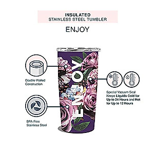 Studio Oh! Stainless Steel Tumbler, 17 oz, ENJOY