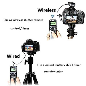 Wireless Shutter Release for Canon, Pixel TW-283 E3/N3 Wireless Remote Control Timer Shutter Release Cable for Canon EOS R EOS R5 R6 R3 1300D 1100D760D 70D 80D 90D 5D IV III 1D 6D 7D fujifilm GFX50R