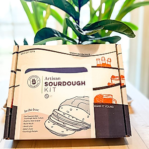 Cultures for Health Artisan Bread Making Kit | 5 Piece DIY Kit Includes San Francisco Sourdough Starter, Baker's Scale, Bread Lame, Dough Scraper, & Butter Muslin | Sourdough Bread Baking Supplies