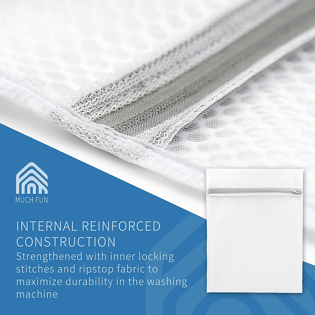 3Pcs Durable Honeycomb Mesh Laundry Bags for Delicates 12 x 16 Inches (3 Medium)