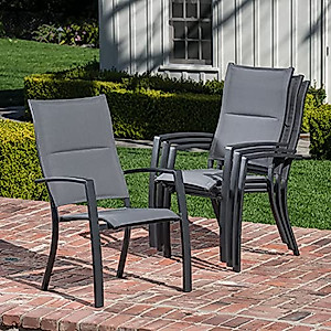 Hanover Naples 11-Piece Patio Dining Set with Rust-Free Aluminum 40" x 118" Expanding Rectangular Dining Table with 10 High-Back Stackable Sling Chairs