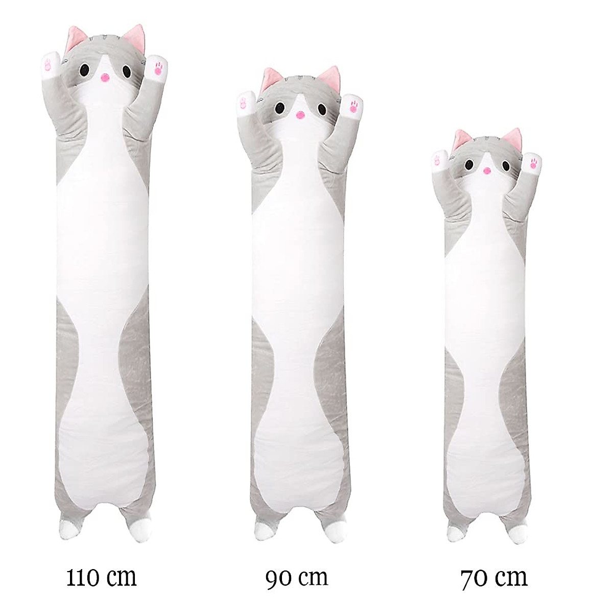 GAIORD Cat Plush Hugging Pillow,Large Long Cat Stuffed Animal Toy,Kitten Stuffed Animal Plush Cat Pillow Hug Pillow Body Pillow
