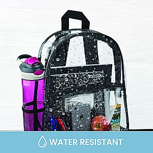 Bags for Less [Set Of 2] Clear Backpack - Security Approved - Straps & Front Accessory Pocket