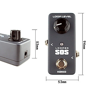 Mini SOS Looper Pedal Portable Guitar Effect Pedal/KOKKO/FLP2, not including power adapter