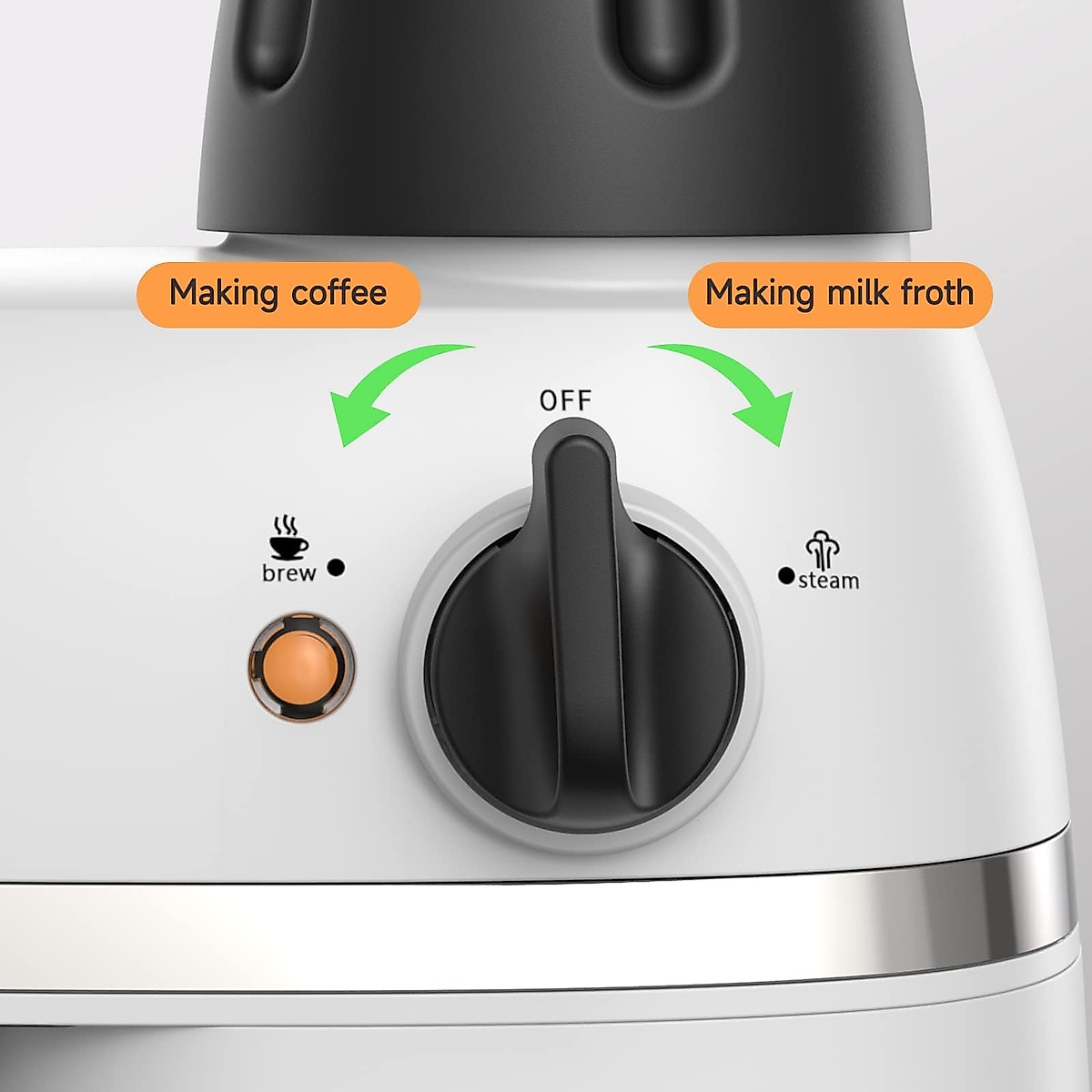 SOWTECH Espresso Coffee Machine Cappuccino Latte Maker 3.5 Bar 1-4 Cup with Steam Milk Frother White, CM5409-UL