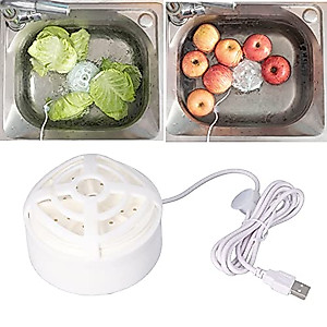 Zerodis Portable Dishwasher Mini Dishwasher 5V 2A ultrasonic Washer 30 Minutes Automatic Shutdown USB Powered White Portable Fruit Dishwasher Mini Washing Machine