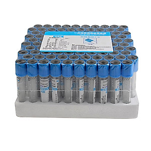 Caphstion Veterinary Lab Vacuum Blood Collection Coagulation Tubes Buffered Sodium Blood Collection Tube Pet Supplies, 2ml Blue 50pcs