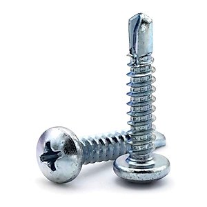 Phillips Pan Head Self Drilling Screws TEK Zinc Plated Steel - #6-20 x 5/8" Qty 1000