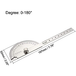 High-precision Protractor, Multi-function Angle Ruler, Stainless Steel Angle Gauge, Woodworking Angle Ruler, Industrial Index Ruler