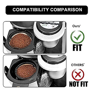 2 Reusable Coffee Ground Basket Style Coffee Filter for KeurigKDuo Essentials and KDuo Brewers Machine,2 Refillable K Cups Pod Capsule for KeurigKDuo+1 Spoon+1 Brush,2 Ways to Brew