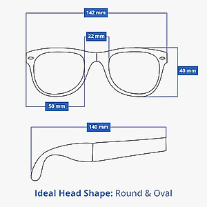 Foldies Classic Folding Sunglasses Polarized, UV400, UVA, UVB Protection for Men Women, Folding Sunglasses Leather Case