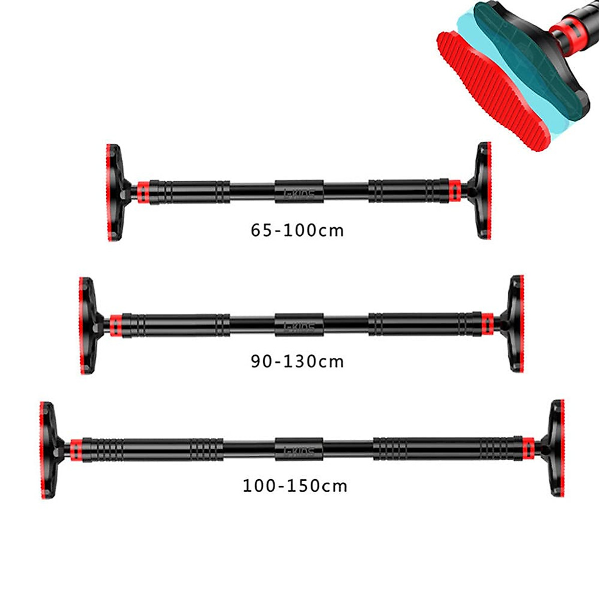 KDFJ Pull Up Bar with No Screws for Doorway,Trainer Chin Up Bar,Upper Body Workout Bar for Home Gym Exercise Fitness-90-130cm