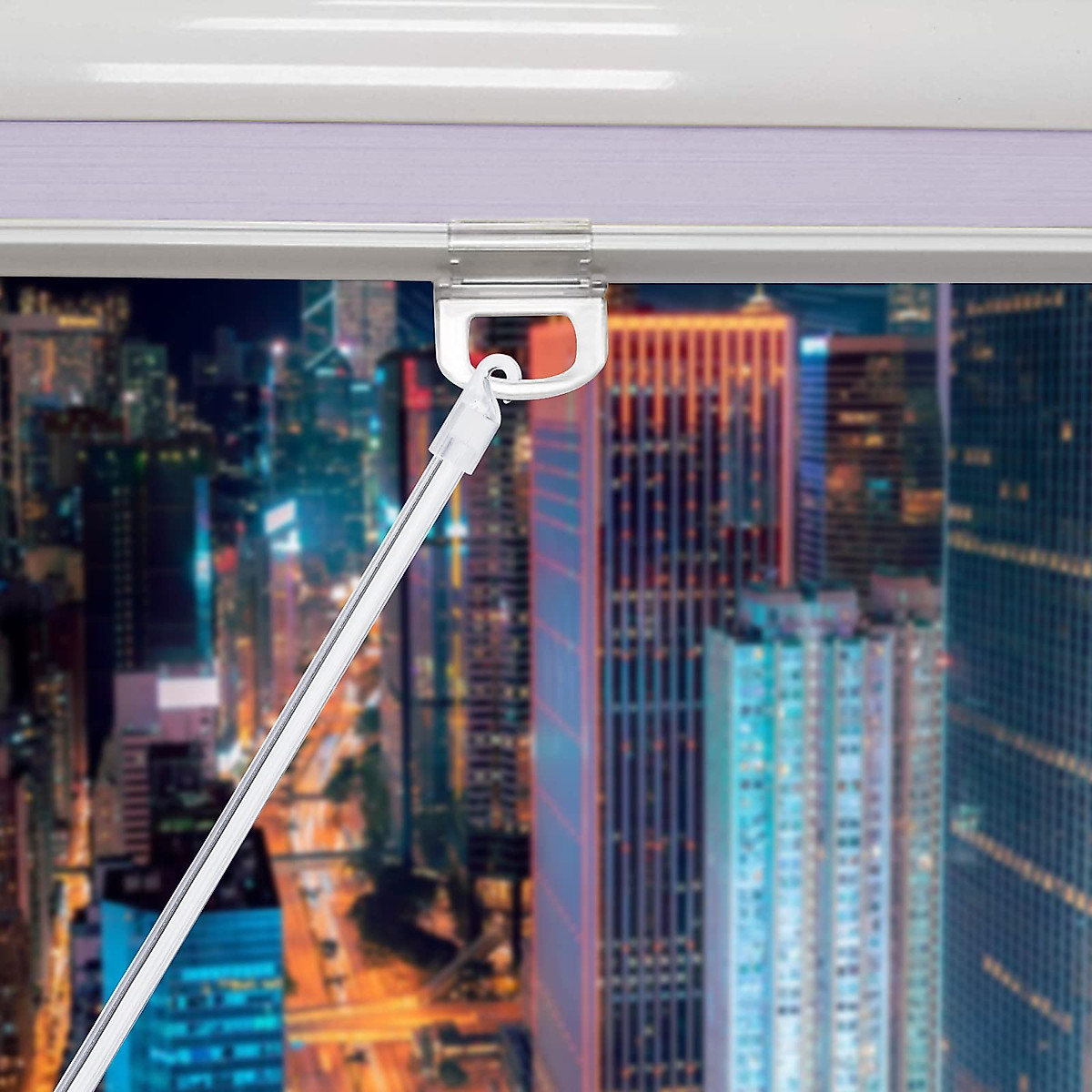 17 Inches Long 2 Pieces Blind Wand Vertical Blinds Replacement Parts, Clear Blind Rod with Hook and Grip, Plastic Blind Opener Long Window Blind Stick Tilt Rod