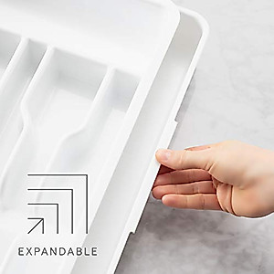 YouCopia Expandable Utensil Tray DrawerFit Organizer, White.