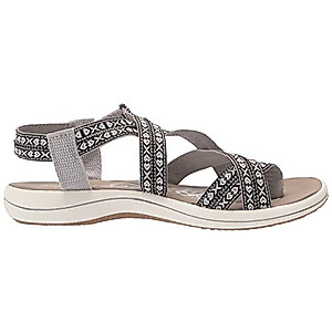 Easy Street Women's Sport Sandal, Grey, 6.5 X-Wide