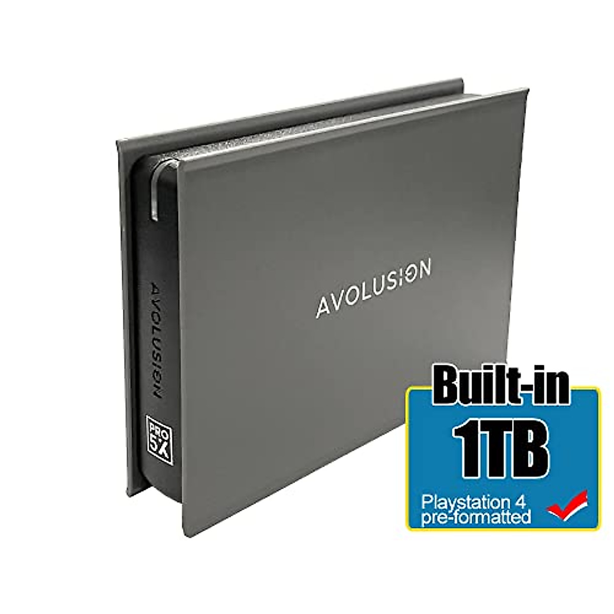 Avolusion Mini Pro-5X 1TB USB 3.0 Portable External Gaming Hard Drive - Grey (for PS5, Pre-Formatted) - 2 Year Warranty