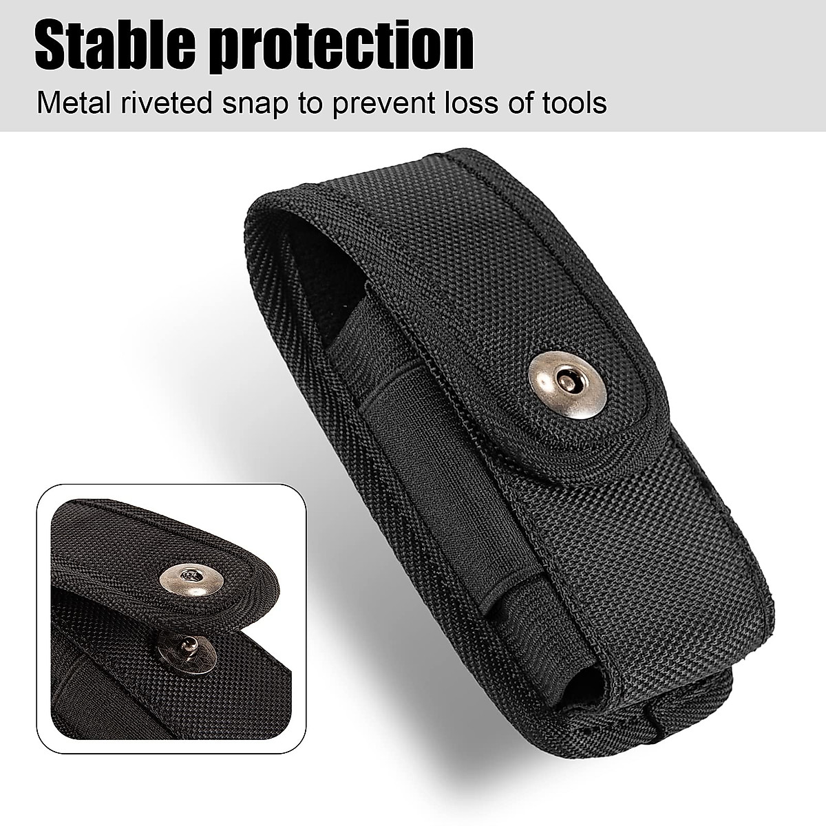 Multitool Sheath Compatible with Leatherman Wave,Tactical Knife Sheath Holster,EDC Belt Organizer,Belt Sheath for Multitool and Flashlight,EDC Belt Pouch Multitool Pouch for Men