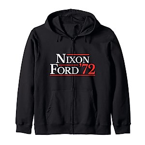 Nixon Ford Retro Election 1972 Zip Hoodie
