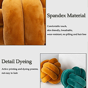 FPYWO Knot Pillow Ball Hot Pink Decorative Throw Pillow,Soft Home Round Pillow,Small Ball Pillows,Handmade Plush Pillow Cushion for Bedroom, Sofa, Couch