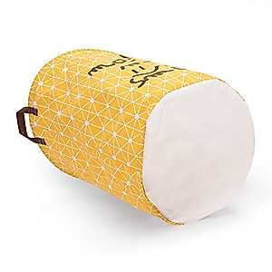 QEESTARS Heavy Duty Durable Canvas Storage Laundry Hamper Basket Large Foldable Toys Clothing Organizer Closet Storage Bin Bag