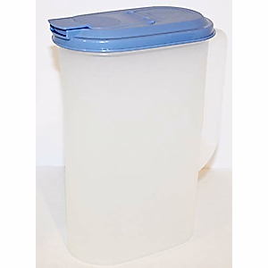 Tupperware Vintage Slim Line 2 Quart Sheer Refrigerator Pitcher With True Blue Seal