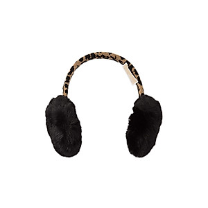 Michael Kors Leopard Knit & Faux Fur Earmuffs Women's One Size
