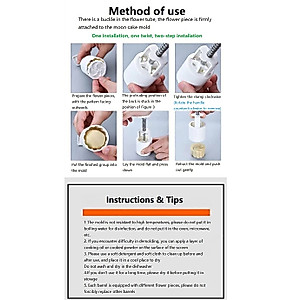 Yuing Mooncake Mold 30g- Cookie Stamps Plastic Hand Press Leaf Shape Kitchen Gadgets DIY Baking Pastry Tool (Leaf mold)