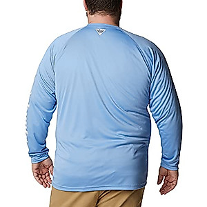 Columbia Men's Terminal Tackle Long Sleeve Shirt, White Cap/White Logo, Large