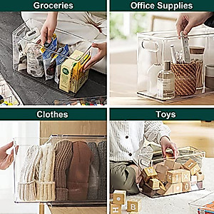 LALASTAR Fridge Organizer And Storage Clear, Large Refrigerator Organizer Bin with Pull-out Drawer, Pantry Organization and Storage, BPA Free, 1 Pack, 9.51QT