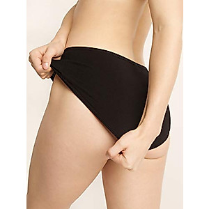 INNERSY Womens Underwear Cotton Hipster Panties Regular & Plus Size 6-Pack(Large,Black)