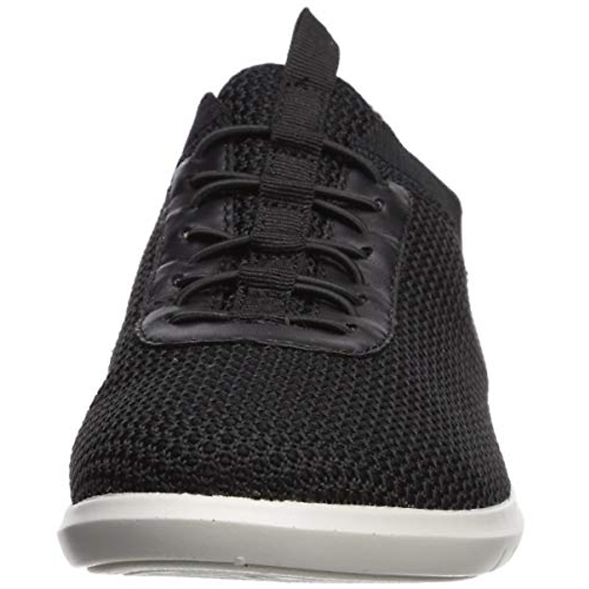 Aravon Women's PC Mesh Bungee Sneaker, Black Knit, 9