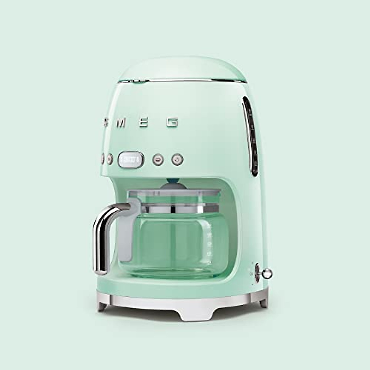 Smeg 50's Retro Style Aesthetic Drip Filter Coffee Machine, 10 cups, Pastel Green