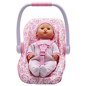 Dream Collection: 16" Baby Doll with Toy Carrier/Car Seat - Gi-Go Dolls, Kids Playset, Ages 3+, Multicolor (21131)