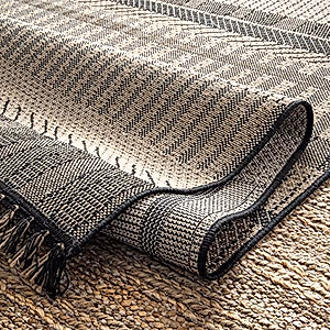 nuLOOM Indoor/Outdoor Modern Moroccan Megan Area Rug, 4' x 6', Grey