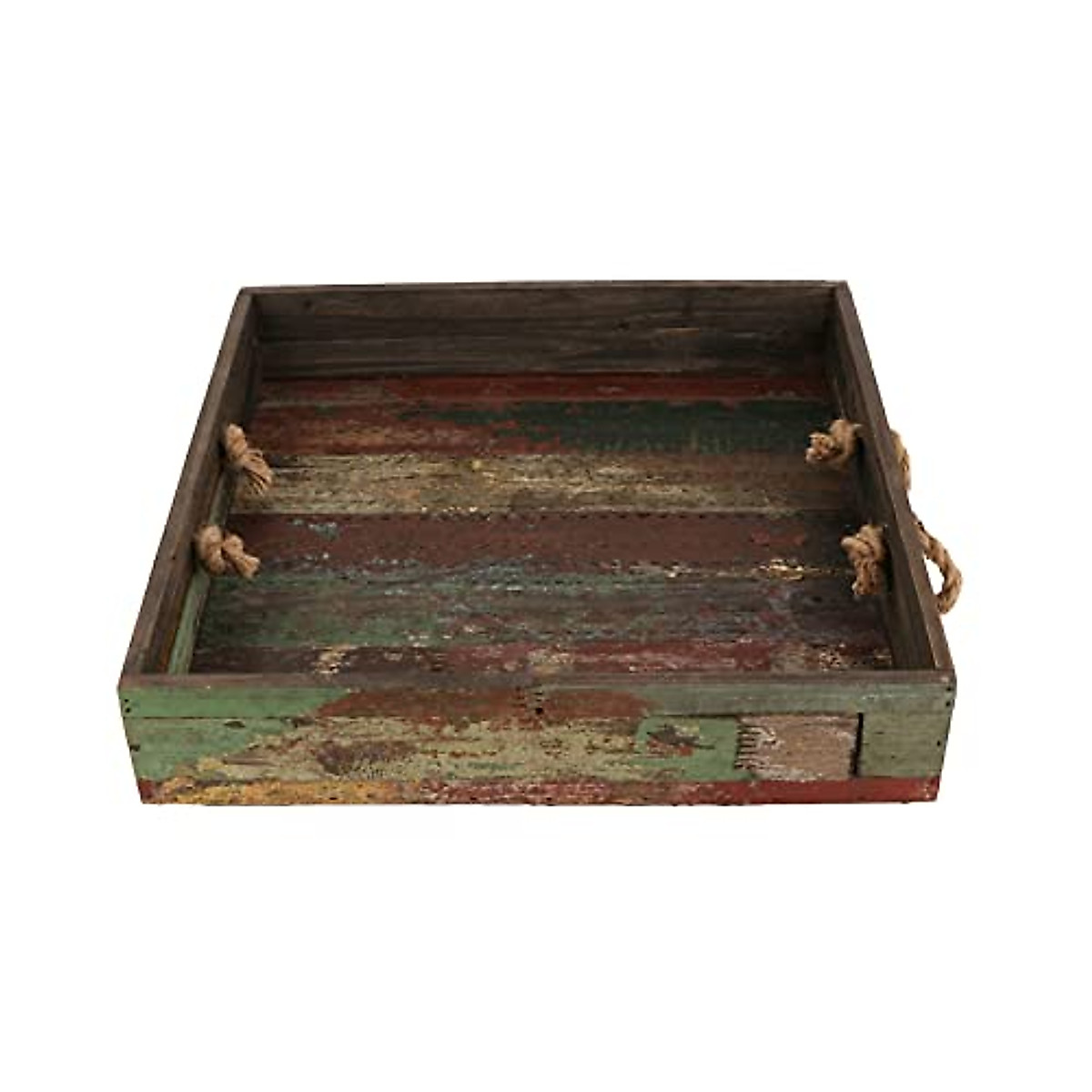 G.E.T. WB-1616-RWD 15.5" Square Tray, Reclaimed Wood