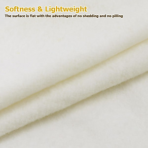 12" x 39" Wool Felt Fabric, Pure Merino Felt Fabric for Sewing DIY Wool Felt Craft Needle Felting Wet Felting Handmade Home Liners Weaving Beige