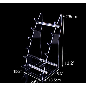 2 Sets Six Layers Heavy Duty acrylic Knife Display Stands,Pocket Knives Cabinet Holder,Hunting Survival Knife Rack