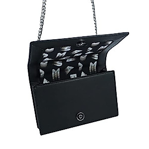 Marc Jacobs M0015908-009 Black/Silver Hardware Small Women's Double Take Leather Crossbody