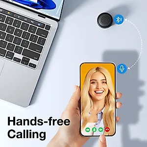 LEICEX Mini Speaker, Small Tiny Portable Bluetooth 5.0 Speakers Perfect for Outdoor Indoor(Black)