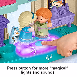 Disney Frozen Toddler Toy Little People Arendelle Castle Playset With Lights & Sounds Plus Anna & Elsa Figures For Ages 18+ Months
