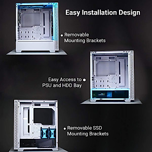 Lian Li Mid-Tower Chassis Micro ATX Computer Case PC Gaming Case w/Tempered Glass Side Panel, Magnetic Dust Filter, Water-Cooling Ready, Side Ventilation, 2x120mm PWM Fan Pre-Installed (205M, Black)