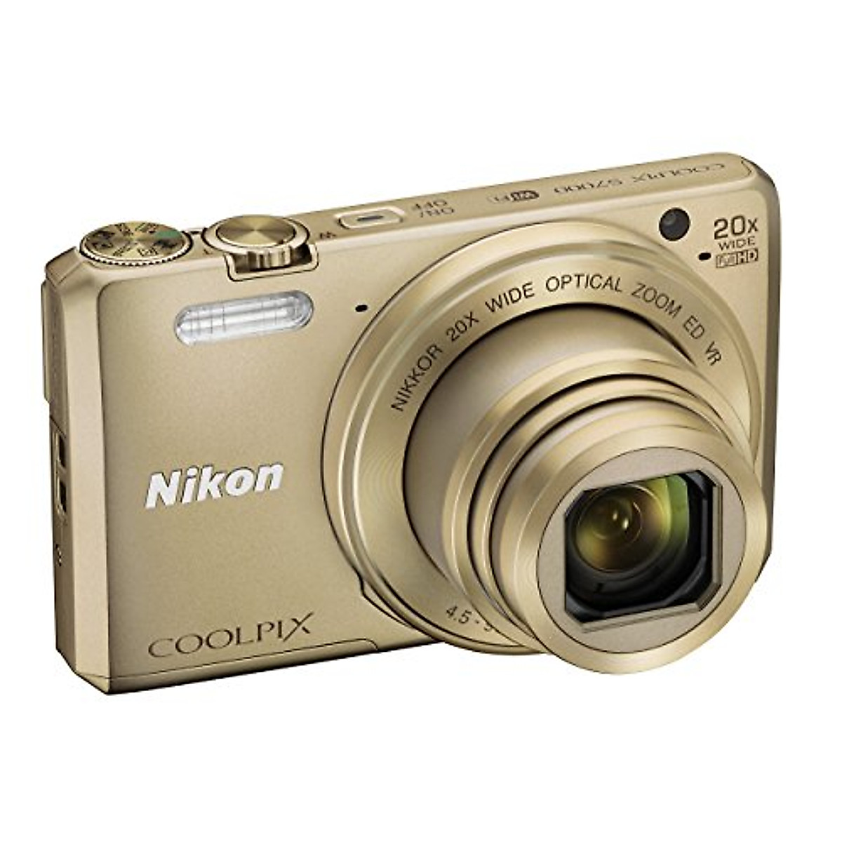 Nikon COOLPIX S7000 Digital Camera (Gold) - International Version (No Warranty)