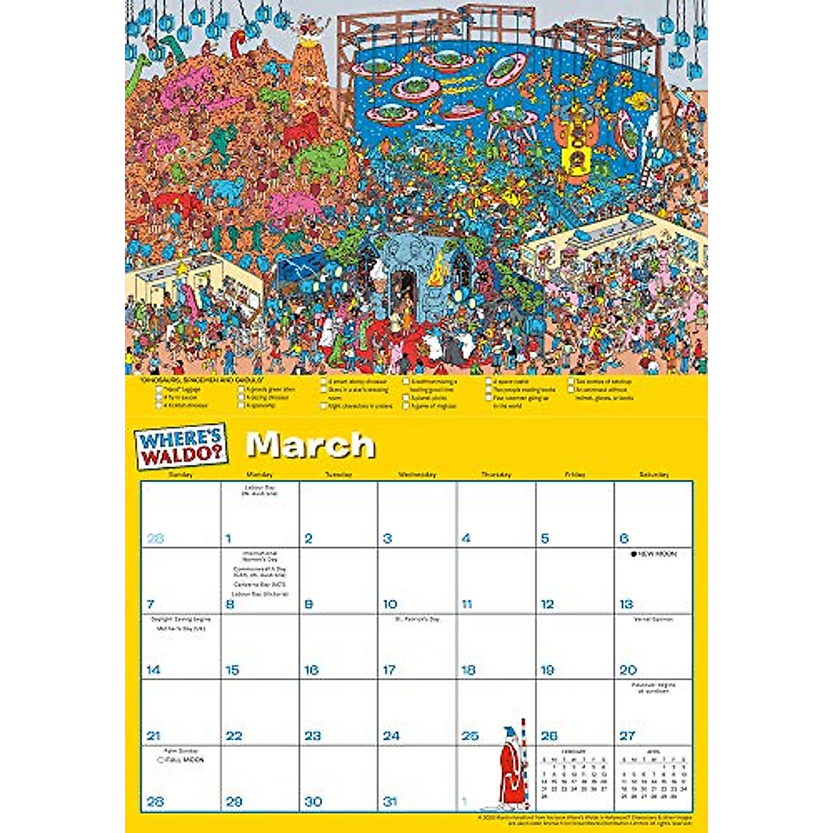 2021 Wheres Waldo 16-Month Wall Calendar