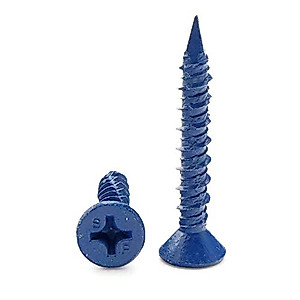 3/16 Tapcon Style Concrete Screws Phillips Flat Head Concrete Screws to Anchor Masonry, Block & Brick 3/16" x 2-3/4" Qty 100