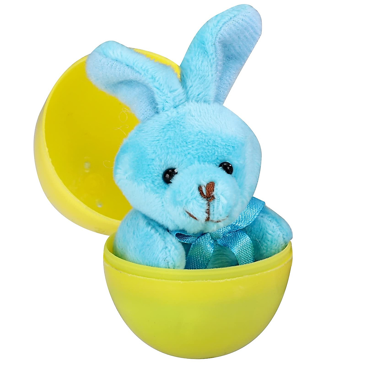 BABYLIAN Easter Eggs Filled with 15 Pcs Mini Plush Bunny Toy Kids Boys and Girls Party Favors