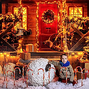 Christmas Candy Cane Lights,Solar Christmas Candy Cane Light， Outdoor Waterproof Christmas Day Light， LED Home Garden Passage Courtyard Lawn Decoration Light，5pcs