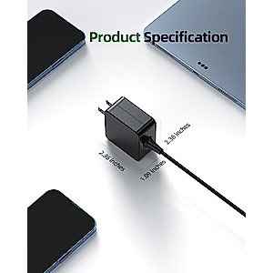 Portable 7.5Ft Charger Fit for Acer Spin 5 SP513-51 SP513-52N Spin 1 3 SP315-51 SP111-31 SP111-31N SP111-32N SP113-31 Swift 3 5 SF514-51 SF314-51 N16W2 SF313-51 Laptop AC Adapter Power Supply Cord