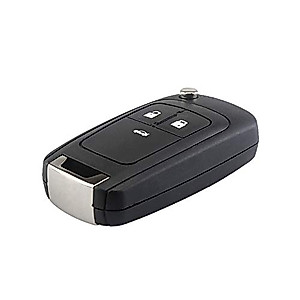 Dewangli Replacement Flip Folding Key Fob Case Cover fit for 2010 2011 2012 2013 2014 Chevy Chevrolet Camaro Cruze Malibu Equinox Sonic Impala Remote Key Fob Shell OHT01060512 (3 Button) (3 Button)