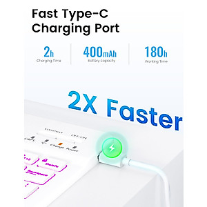 OYEEICE Keyboard Case for iPad Air 11 inch (M2 2024)/10.9 inch Air 5th/4th Gen/iPad Pro 11 1st/2nd/3rd Gen - 7-Color Backlit Detachable Keyboard, Folio Cover with Pencil Holder - Purple